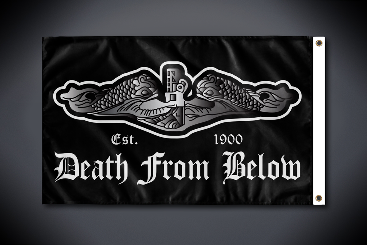 United States Silent Service Flag - Death From Below Est. 1900 (Double ...