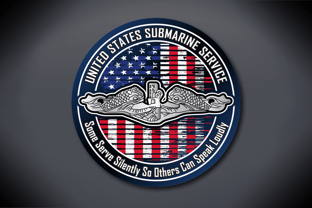 United States Submarine Service Printed Vinyl Decal Collection — Silent ...