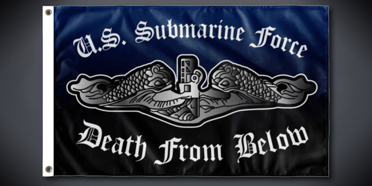 U.S. Submarine Force Death From Below Flag (Double Sided - Outdoor Use ...