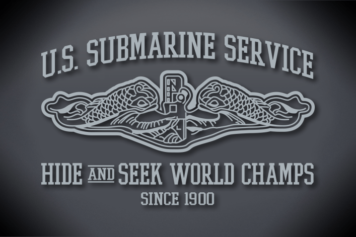 U.S. Submarine Service Dolphins - Hide and Seek World Champs Vinyl Cut ...